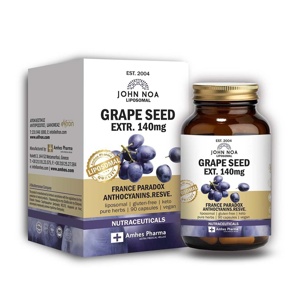 John Noa Liposomal Grape Seed 140mg 90 φυτικές κάψουλες | Skroutz.gr