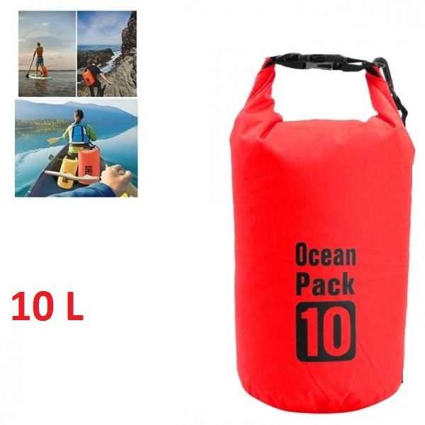 Ocean Pack Στεγανός Σάκος Ώμου με Χωρητικότητα 10 Λίτρων Κόκκινoς ...