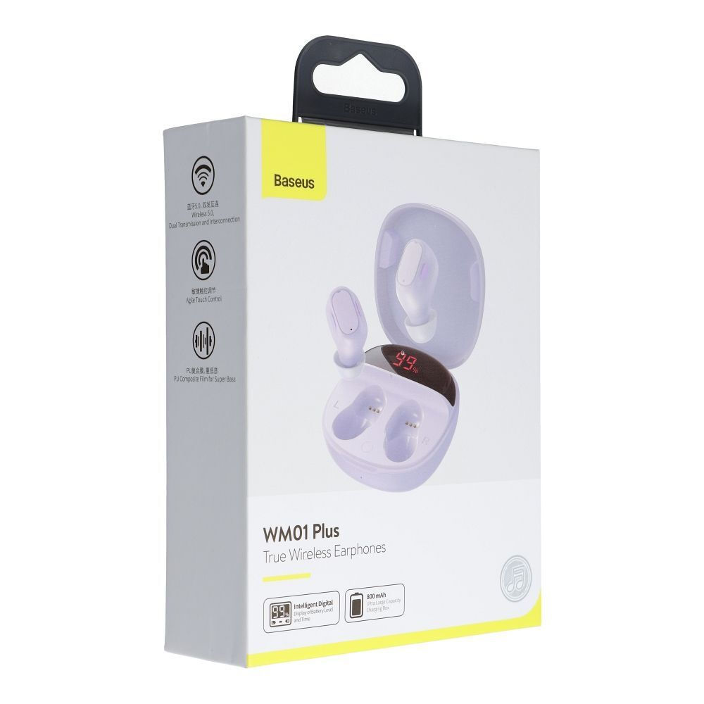Baseus WM01 Plus In-ear Bluetooth Handsfree Ακουστικά με Θήκη Φόρτισης ...