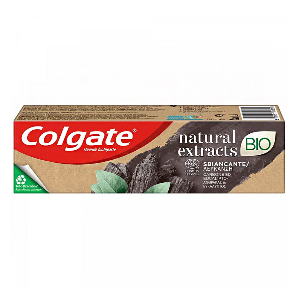 Colgate Bio Natural Extracts Οδοντόκρεμα με Ενεργό Άνθρακα για Λεύκανση ...