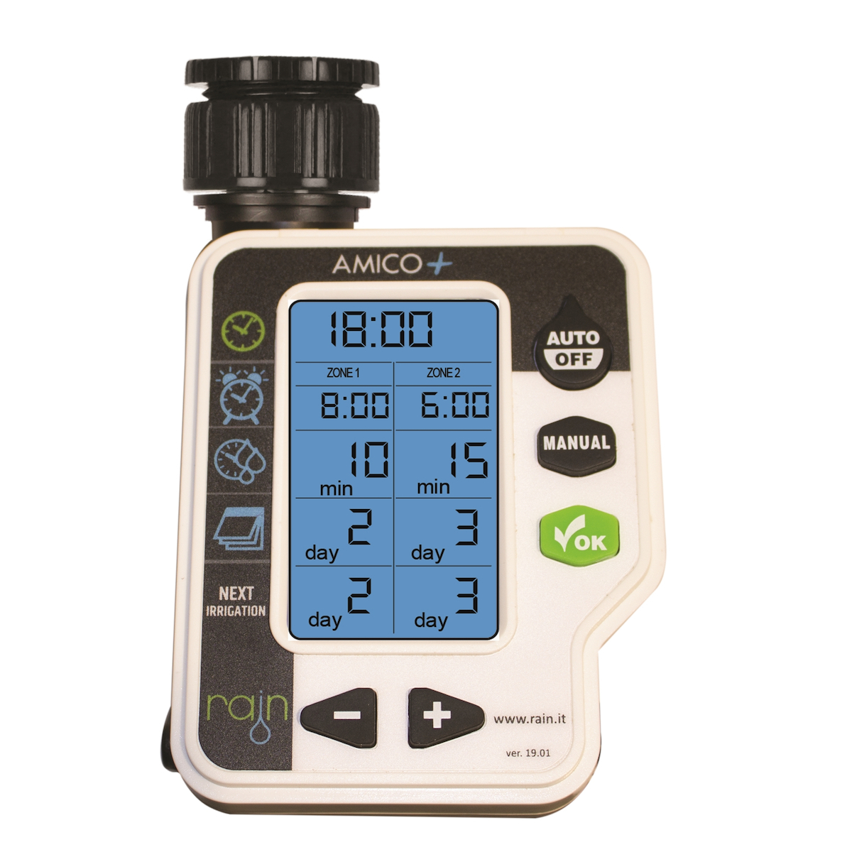 Rain Amico+ Προγραμματιστής Ποτίσματος Μπαταρίας 1 Εξόδου | Skroutz.gr