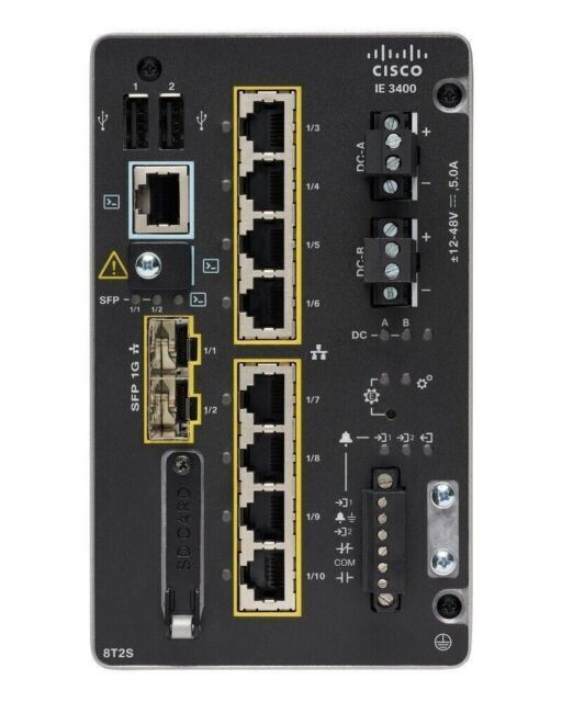 Cisco Catalyst IE-3400-8T2S-E Managed L2 Switch με 8 Θύρες Gigabit ...