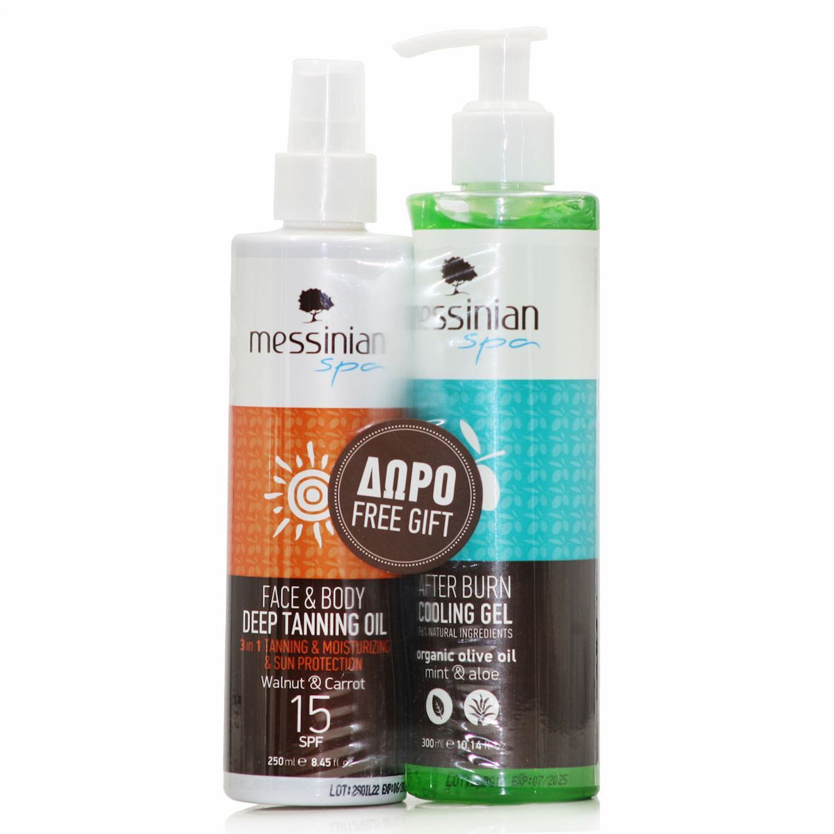 Messinian Spa Walnut & Carrot Face & Body Deep Tanning Oil SPF15 250ml ...