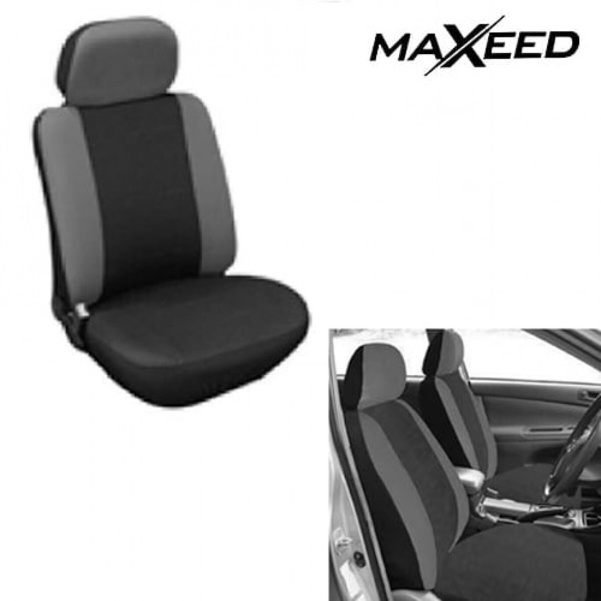 Πλατοκάθισμα Αυτοκινήτου 2τμχ Universal Μαύρα MAXEED-8267-GREY | Skroutz.gr