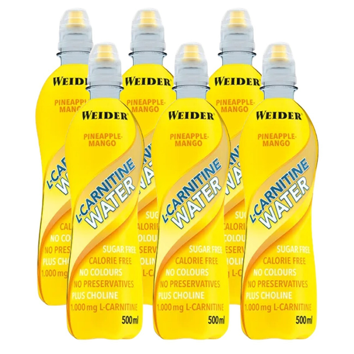 Weider L-Carnitine Water με Γεύση Pineapple Mango 6 x 500ml | Skroutz.gr