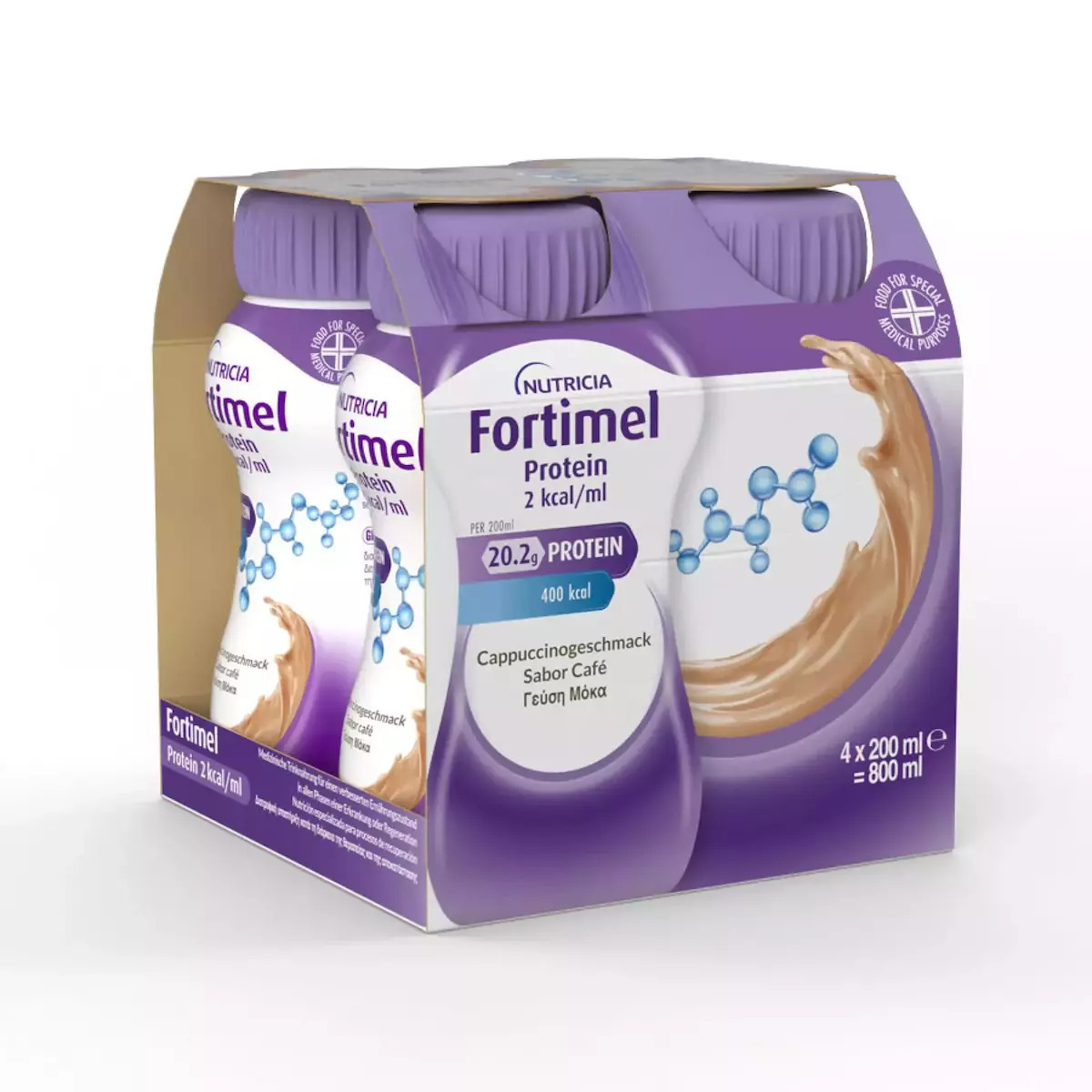 Nutricia Fortimel Protein 2kcal Ειδικό Συμπλήρωμα Διατροφής 4 x 200ml ...