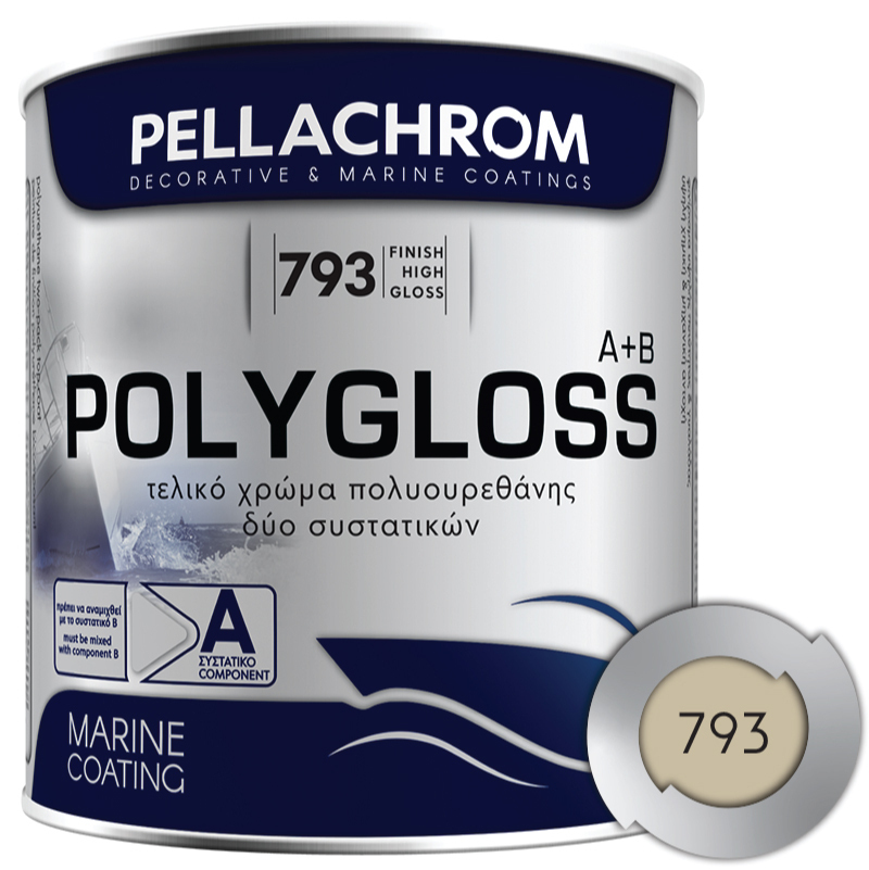 Pellachrom Polygloss A+B 0.75lt Μπεζ | Skroutz.gr