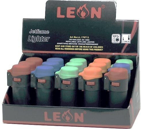 Leonflame Αναπτήρας Υγραερίου Αντιανεμικός με Φλόγα Τύπου Jet Πολύχρωμος Leon LL.170713 | Skroutz.gr