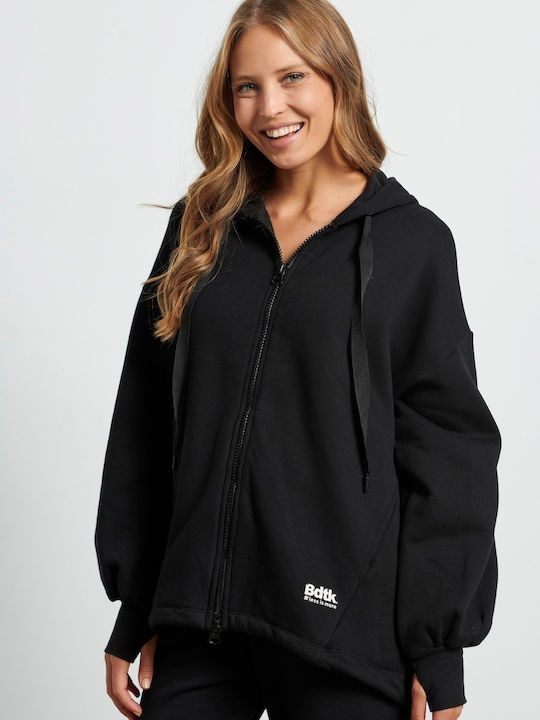 BodyTalk Μακριά Γυναικεία Ζακέτα Φούτερ Μαύρη 1232-904122-00100 ...