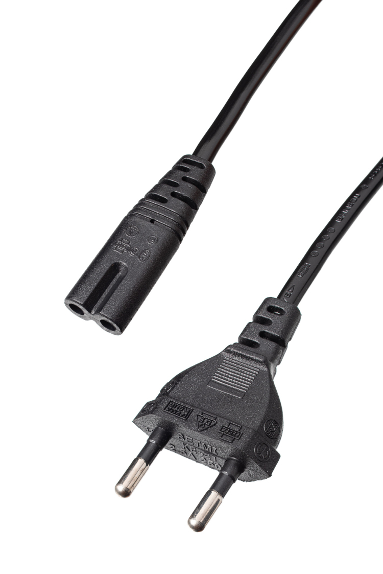 Naxius Figure 8 IEC C8 - Euro Cable 1m Μαύρο | Skroutz.gr
