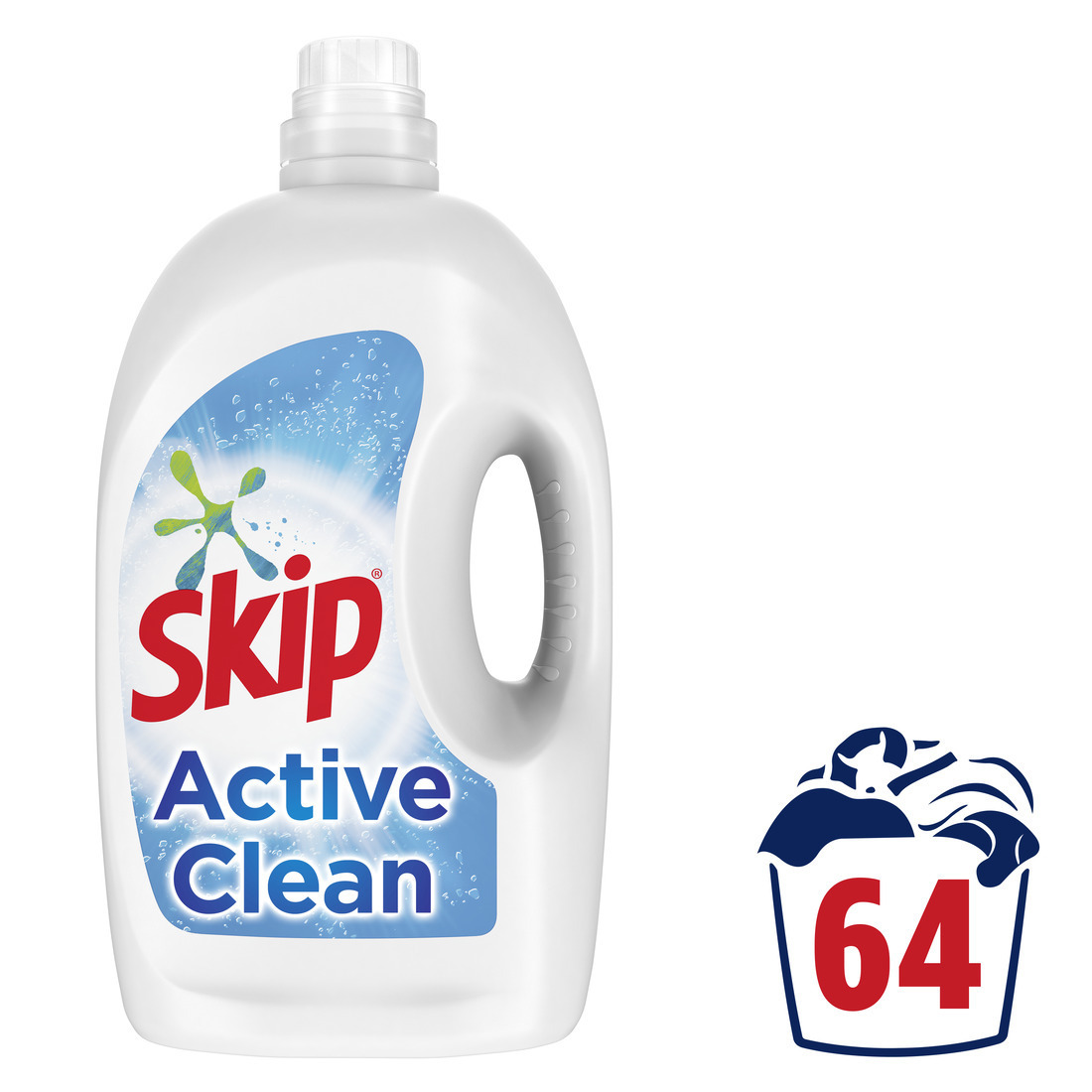 Υγρό Πλυντηρίου Ρούχων Active Clean Skip (64μεζ/ 3,2lt) | Skroutz.gr