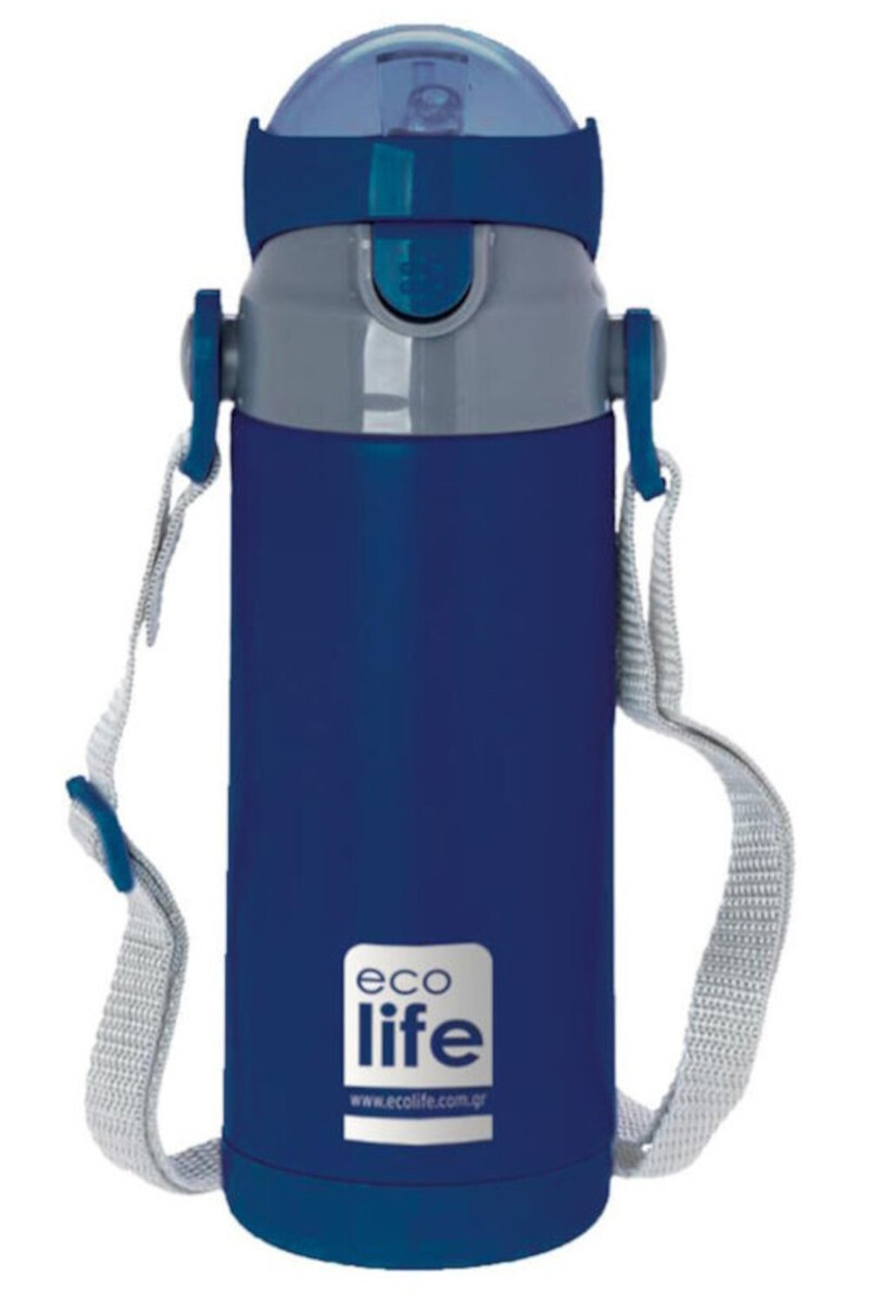 Ecolife Παιδικό Παγούρι Θερμός Ανοξείδωτο με Καλαμάκι 400ml (Διάφορα ...