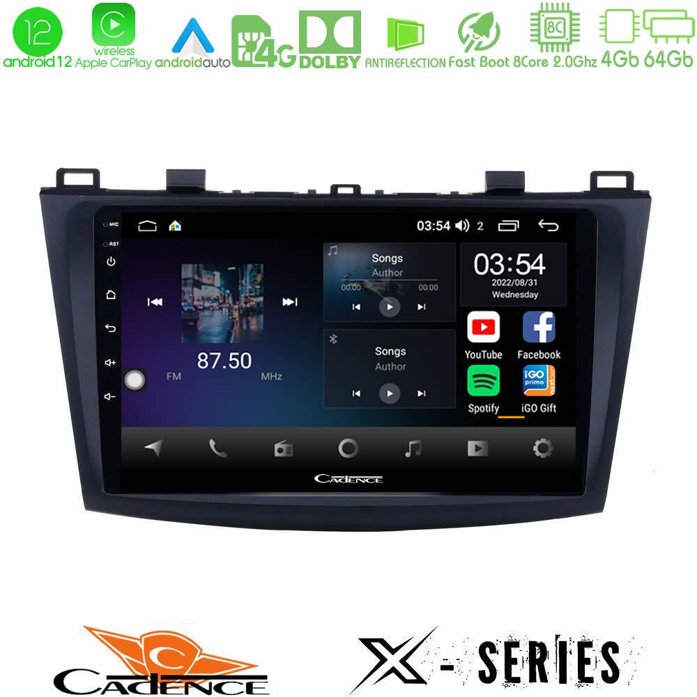 Cadence Ηχοσύστημα Αυτοκινήτου για Mazda 3 2009-2014 (Bluetooth/USB ...