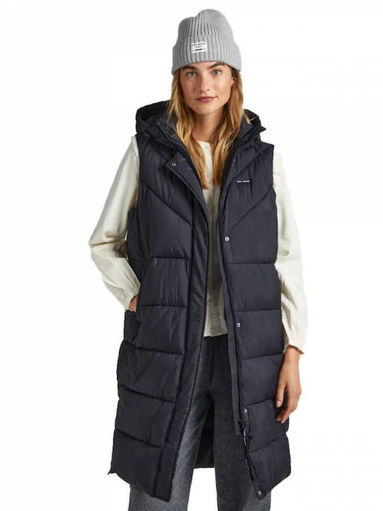 Pepe Jeans E1 Drop 3a Mercy Μακρύ Γυναικείο Αμάνικο Puffer Μπουφάν για ...