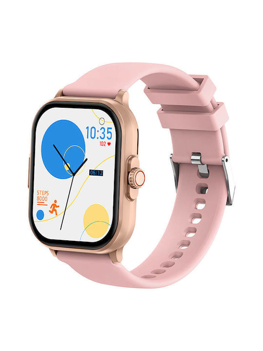 Colmi C63 Aluminium Smartwatch με Παλμογράφο (Ροζ) | Skroutz.gr