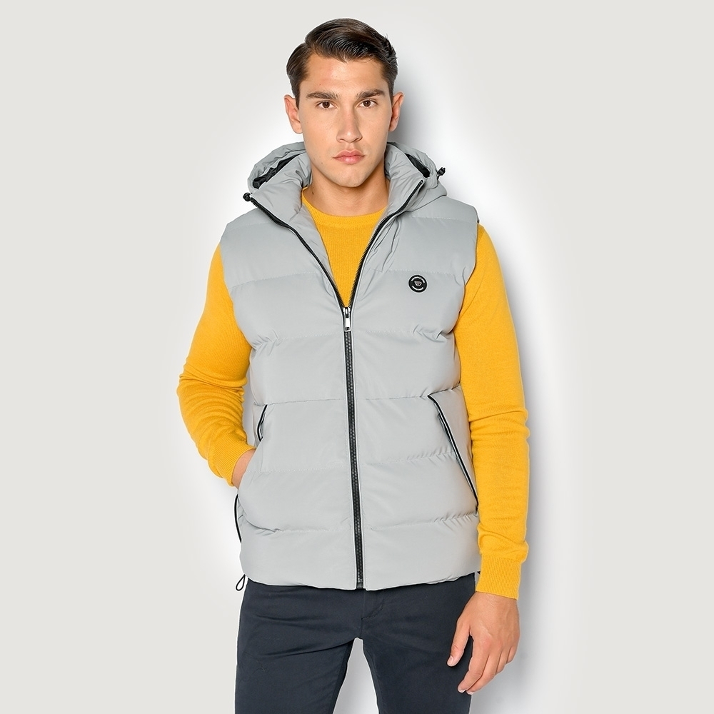 Brokers Jeans Αμάνικο Χειμωνιάτικο Μπουφάν Puffer Silver 23510-005-078 | Skroutz.gr