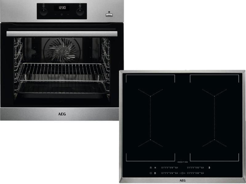 AEG BEB355020M + IKE64450XB Φούρνος άνω Πάγκου 71lt με Επαγωγικές ...