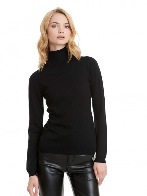 Miss Simbolo Γυναικείο Μακρυμάνικο Πουλόβερ Ζιβάγκο Μαύρο 5809024-009 ...