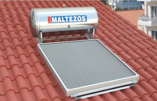 Maltezos MALT H Ηλιακός Θερμοσίφωνας 125lt Inox Τριπλής Ενέργειας 1.5τ ...