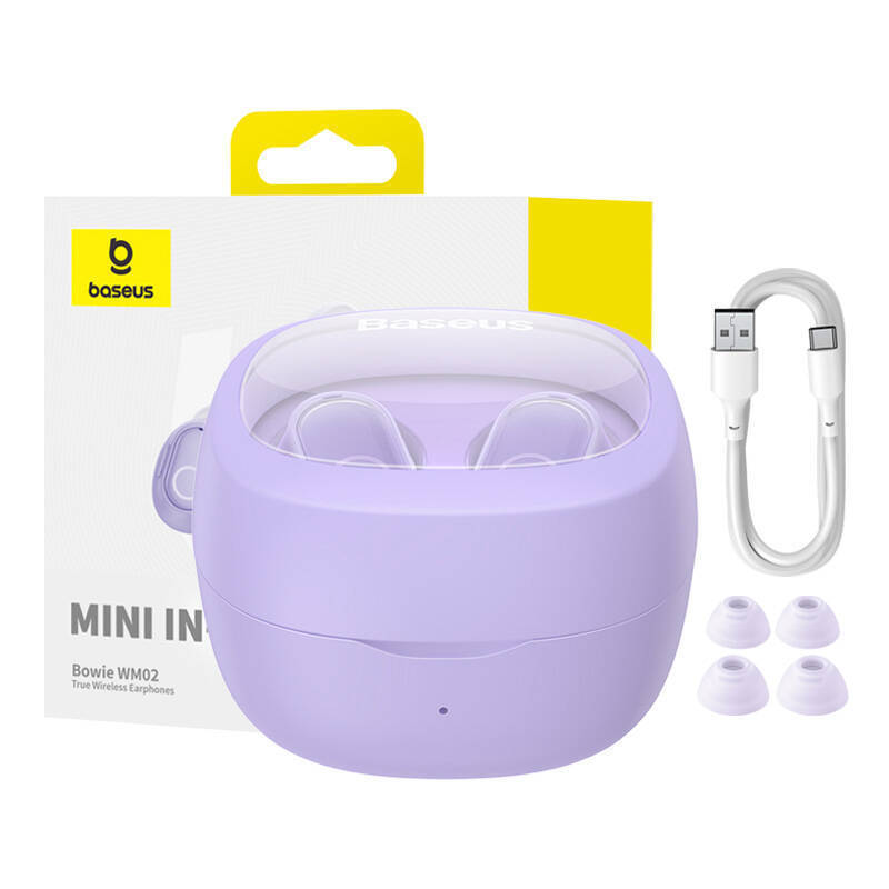 Baseus Bowie Wm02 Tws In-ear Bluetooth Handsfree Ακουστικά Μωβ | Skroutz.gr