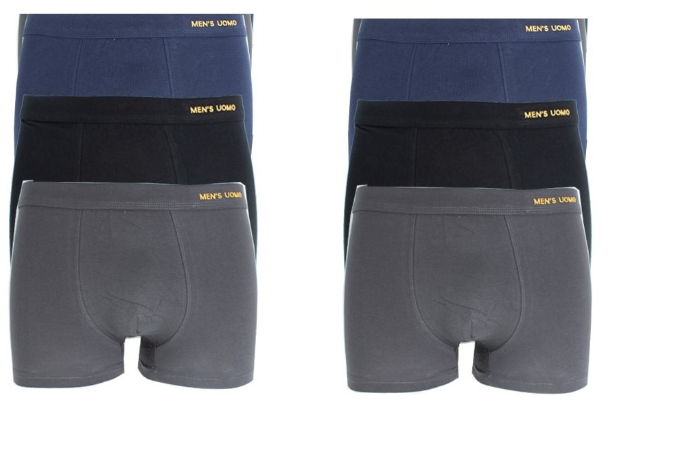 Uomo Boxeri pentru bărbați Albastru/gri 6Pachet 2828-6 | Skroutz Romania
