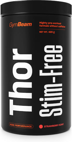 GymBeam Thor Stim-Free Συμπλήρωμα Pre Workout 420gr Strawberry Kiwi ...