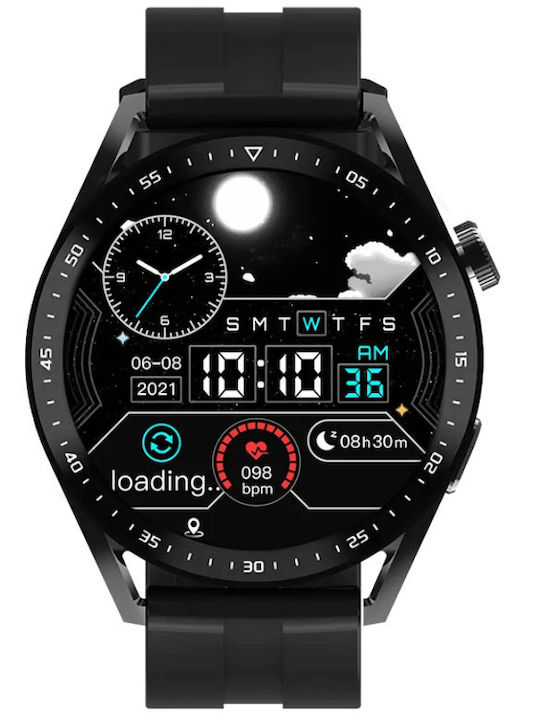 XBO-3 PRO Smartwatch με Παλμογράφο (Μαύρο) | Skroutz.cy
