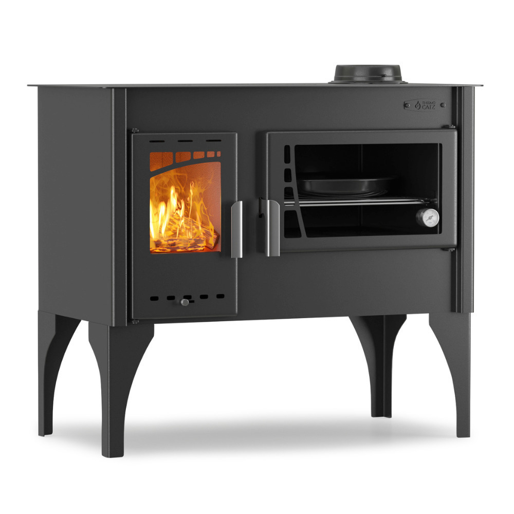 Thermogatz GS 10 Oven Χαλύβδινη Ξυλόσομπα με Φούρνο Μαύρη | Skroutz.gr