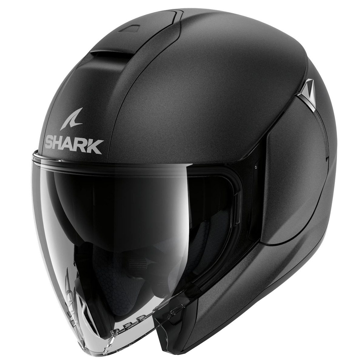 Shark City Cruiser Black Matt Κράνος Μηχανής Jet ECE 22.05 με Sunvisor ...
