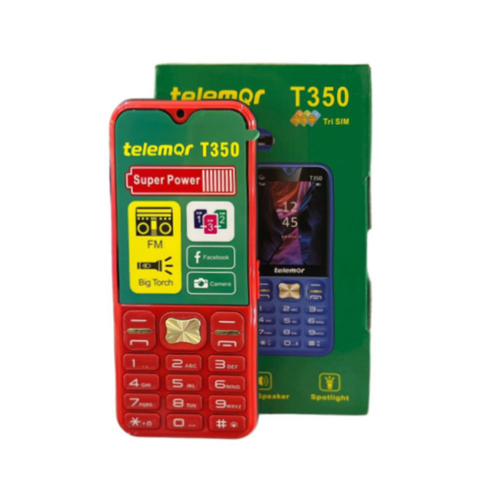 Telemar T350 Dual SIM Κινητό με Κουμπιά Κόκκινο | Skroutz.gr