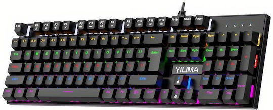 YILIMA QS-505 Gaming Μηχανικό Πληκτρολόγιο με RGB φωτισμό (Αγγλικό US ...