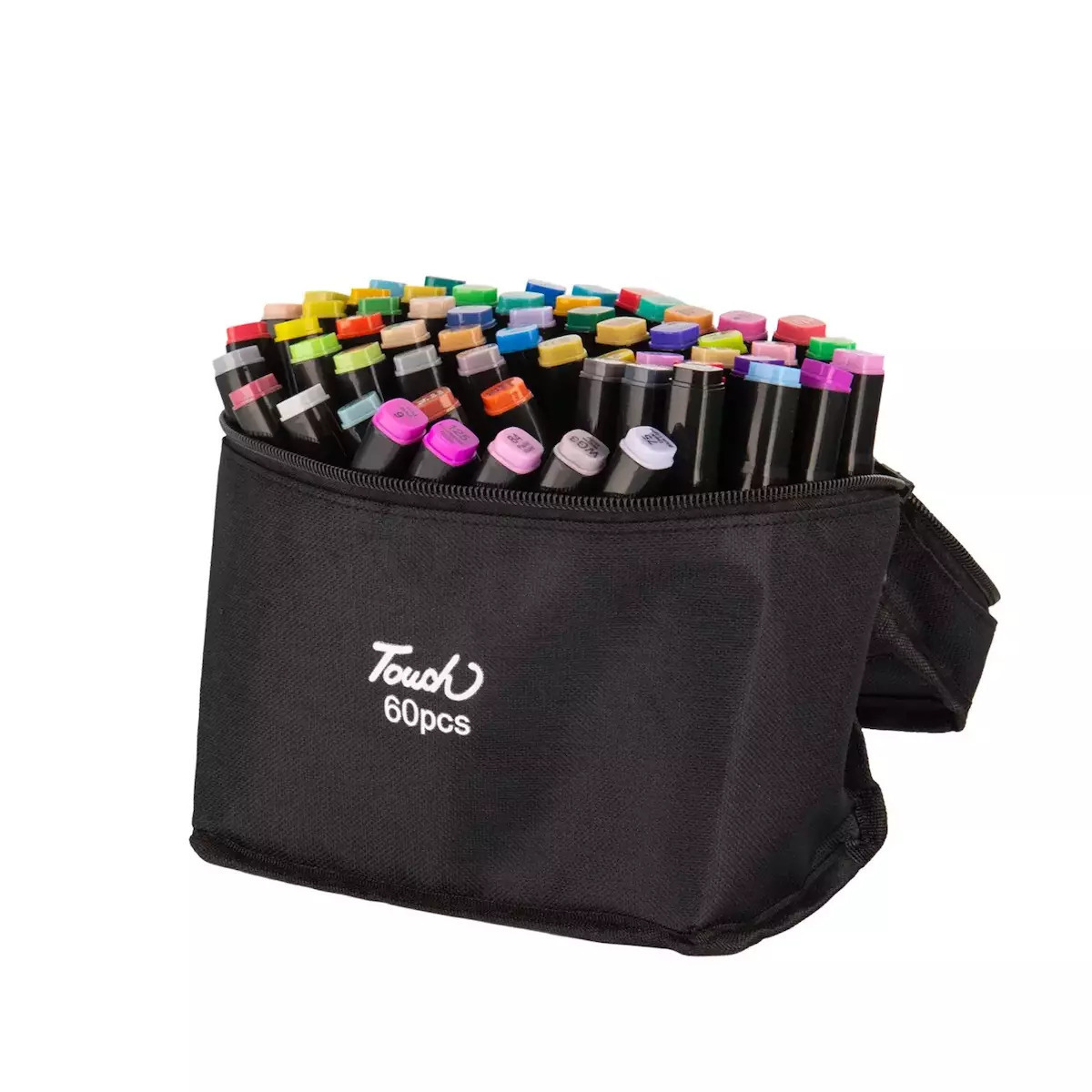 Μαρκαδόροι Ζωγραφικής Λεπτοί Διπλής Μύτης Σετ 60 Χρωμάτων KYL-TOUCH-MRK ...