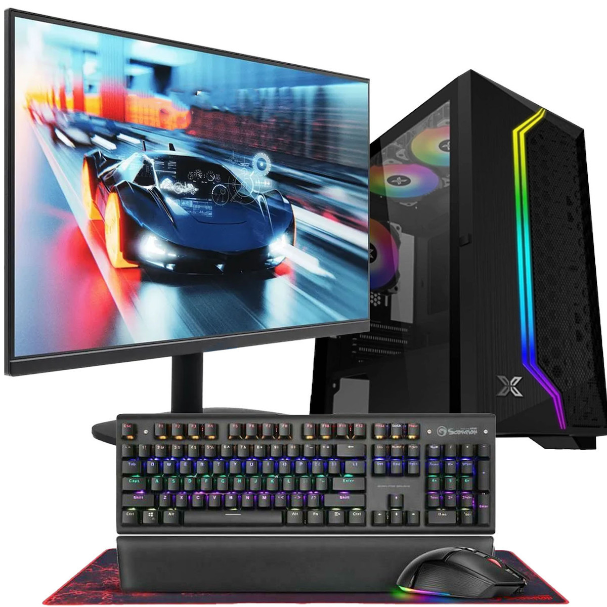 Gemini-G7 & Monitor 25" Desktop PC (Ryzen 7-5700G/32GB DDR4/1TB SSD/No ...