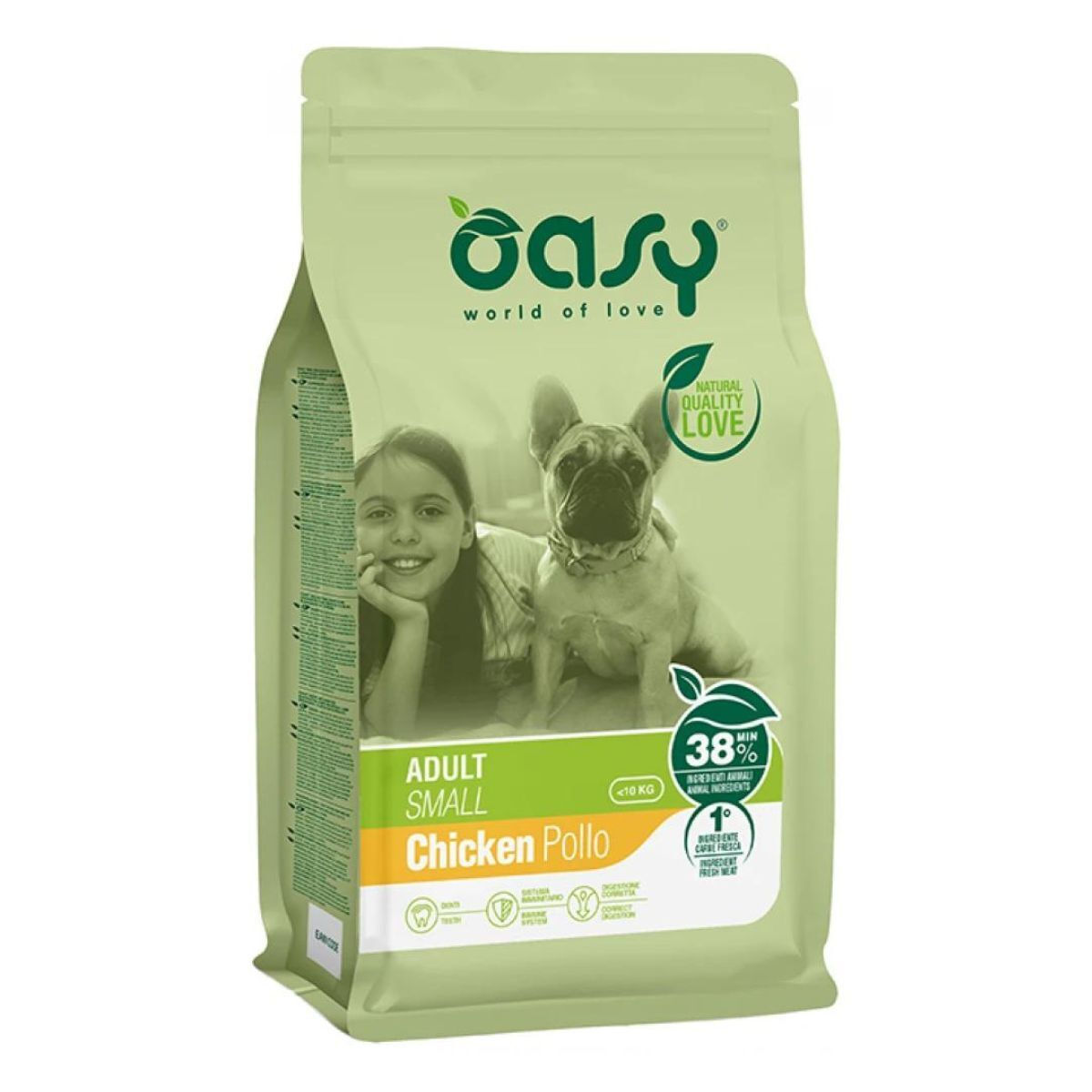 Oasy 3kg Hrană Uscată pentru Câini Adulţi de Rase Mici cu Pui, Păsări ...