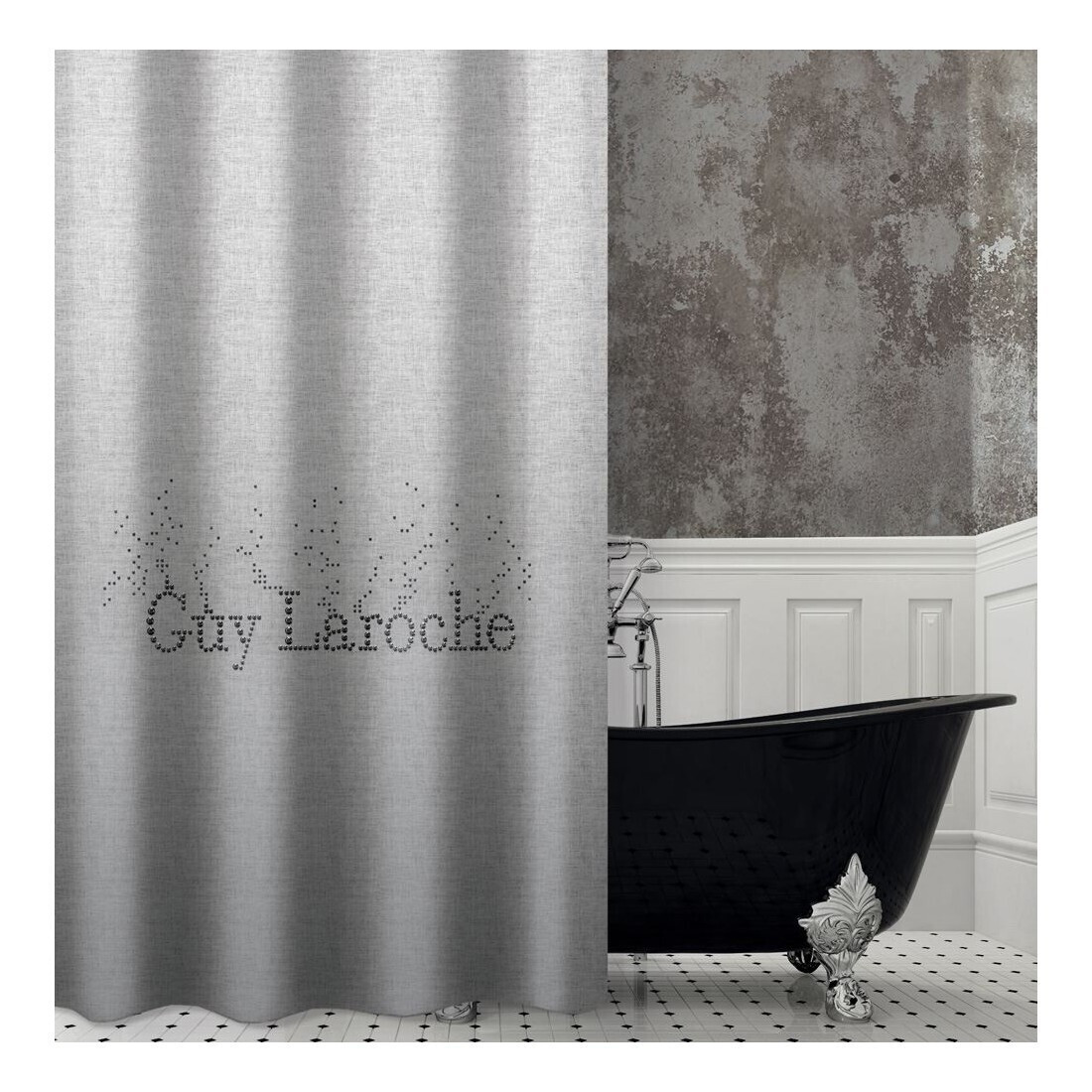 Guy Laroche Pandora Κουρτίνα Μπάνιου Υφασμάτινη με Τρουκς 180x185cm ...