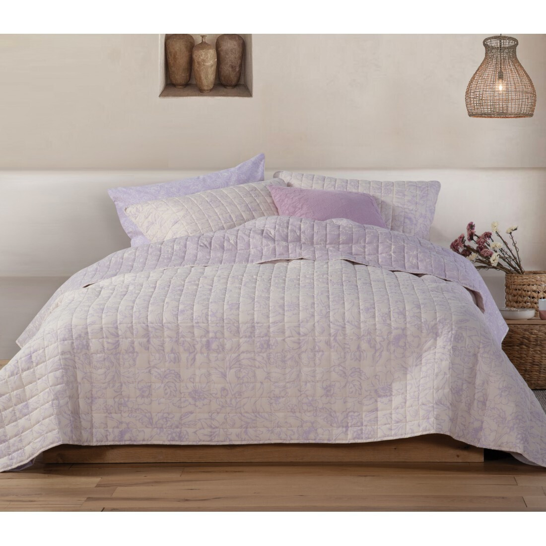 Nef-Nef Homeware Garnet Κουβερλί Ημίδιπλο Mauve 180x240cm | Skroutz.gr