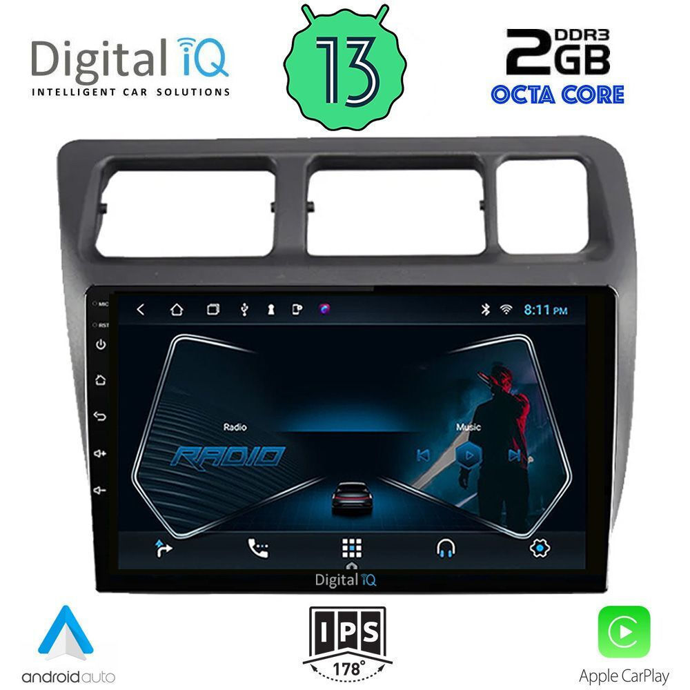 Digital IQ Ηχοσύστημα Αυτοκινήτου 2DIN (Bluetooth/USB/AUX/WiFi/GPS ...