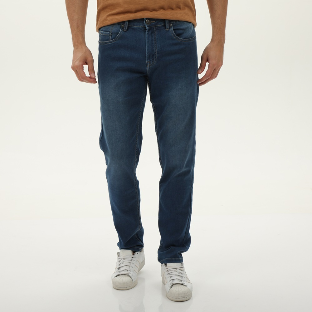 Battery Ανδρικό Παντελόνι Τζιν σε Ίσια Γραμμή Μπλε | Skroutz.gr