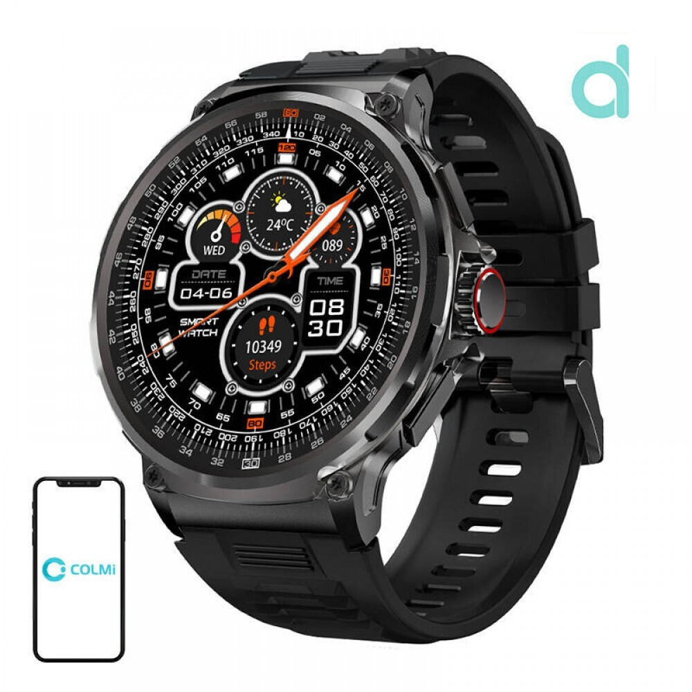 Colmi V69 Aluminium 52mm Smartwatch με Παλμογράφο (Μαύρο) | Skroutz.gr