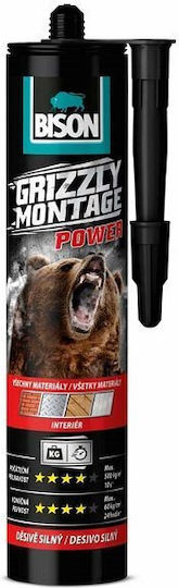 Bison Grizzly Montage Power Σφραγιστική Σιλικόνη Λευκή 370gr | Skroutz.gr