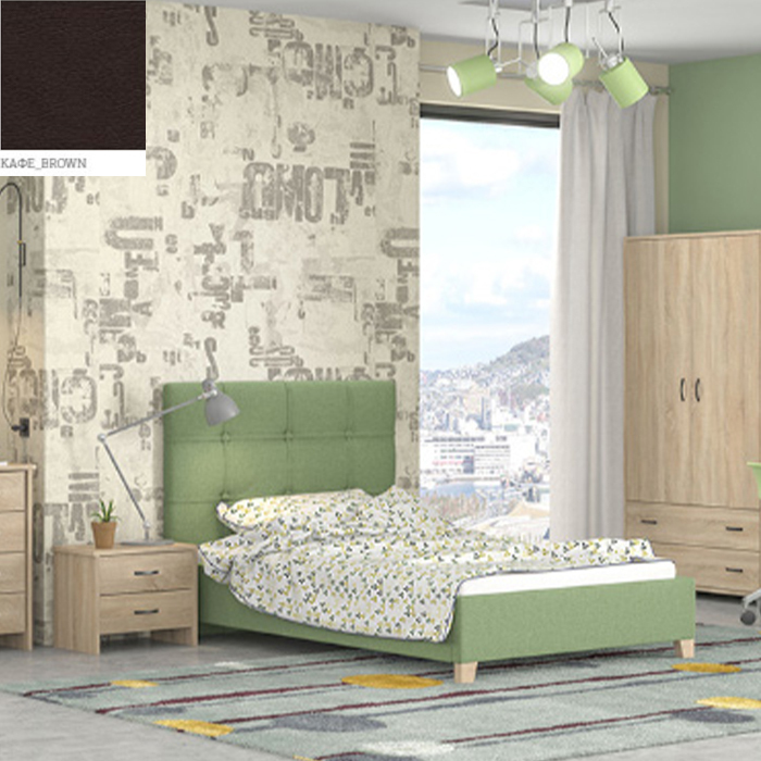 Νο 64 Παιδικό Κρεβάτι Ημίδιπλο με Αποθηκευτικό Χώρο Καφέ-Brown Enjoy 4 ...