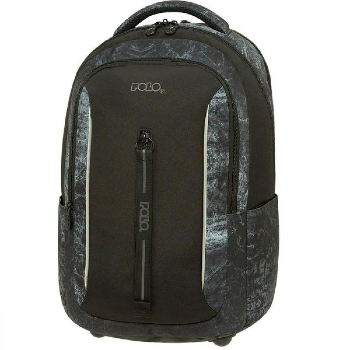 Polo Prodigy Σχολική Τσάντα Πλάτης Γυμνασίου - Λυκείου Μαύρη με Θήκη ...