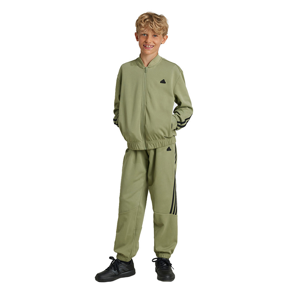 Adidas Παιδικό Σετ Φόρμας Χακί Future Icons 3-stripes Track Suit IX3625 ...