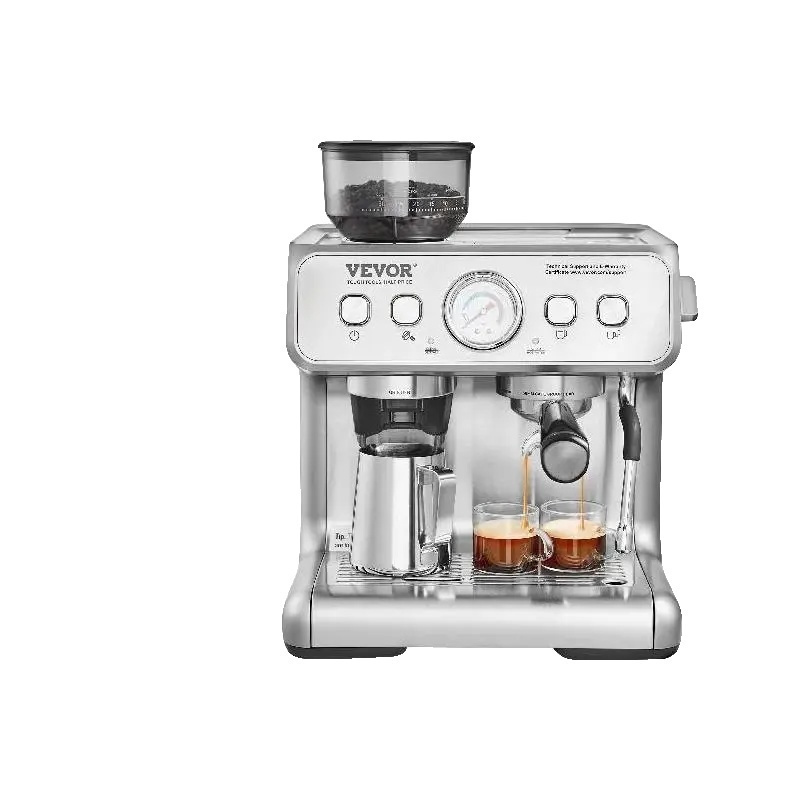 Vevor Mașină de Espresso 1500W Presiune 15bar cu Râșniță Argintie ...