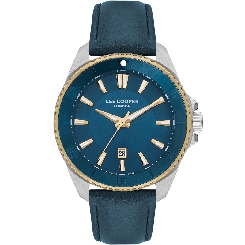 Lee Cooper Ρολόι Μπαταρίας με Μπλε Δερμάτινο Λουράκι LC07870.277 | Skroutz.gr