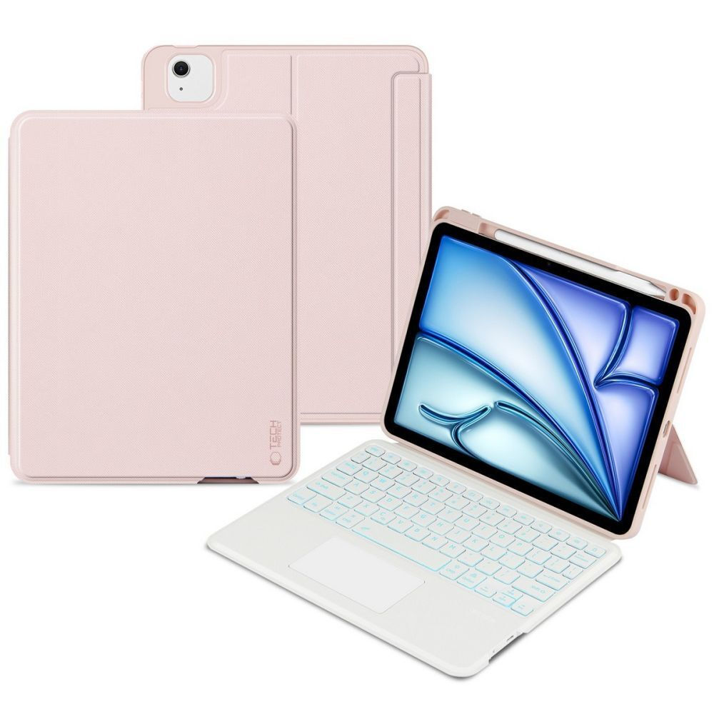 Tech-Protect Smartcase Flip Cover με Πληκτρολόγιο Ροζ (iPad Air 2020 ...