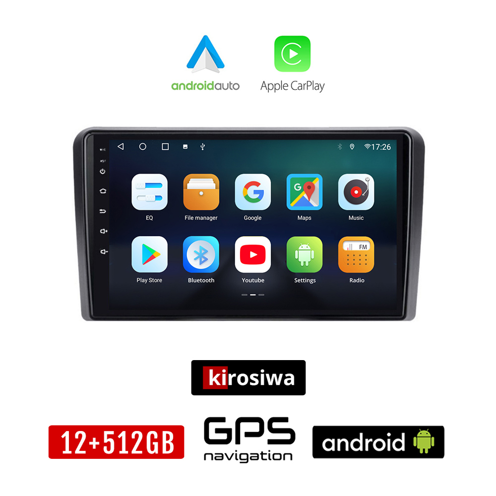 Kirosiwa Ηχοσύστημα Αυτοκινήτου για Citroen C3 (Bluetooth/USB/AUX/WiFi/GPS/Apple-Carplay/Android ...