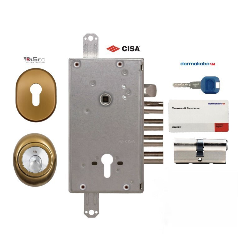Σετ Κλειδαριά Θωρακισμένης Πόρτας Cisa Revolution Pro Κύλινδρο Kaba ...