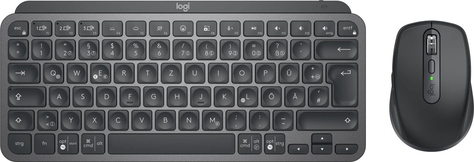 Logitech MX Keys Mini Combo Ασύρματο Bluetooth Πληκτρολόγιο Γερμανικό ...