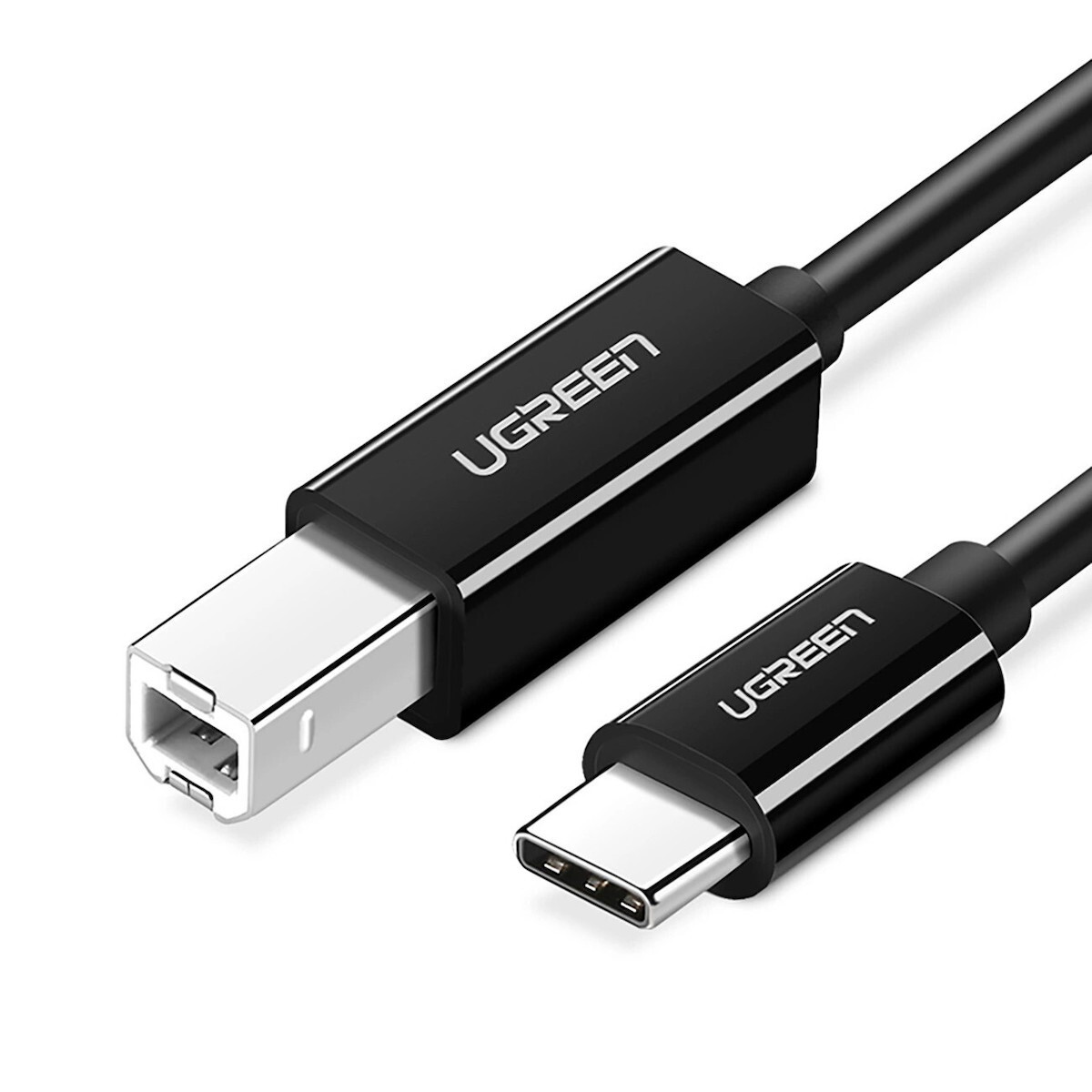 Ugreen USB 2.0 Cable USB-C male - USB-C / USB-B Μαύρο 2m (45106 ...